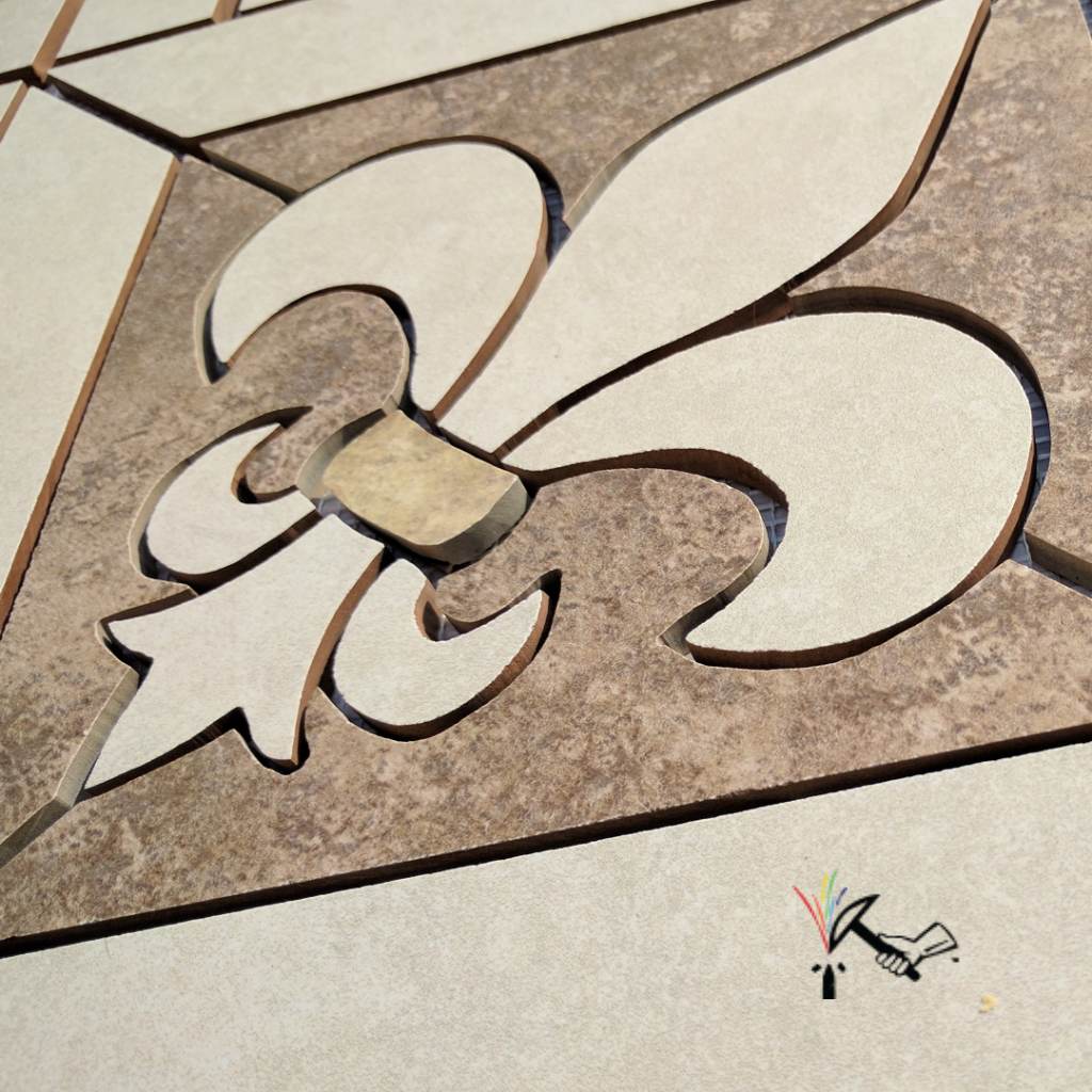 Ceramic Tile Fleur de Lis – Artisan Crafted Works
