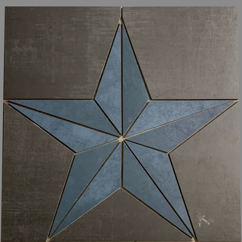 Custom Order: 18" Borderless Blue Texas Star for Maximum Pools ...